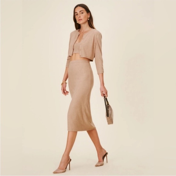 Reformation | Skirts | Reformation Janice Set In Buff | Poshmark